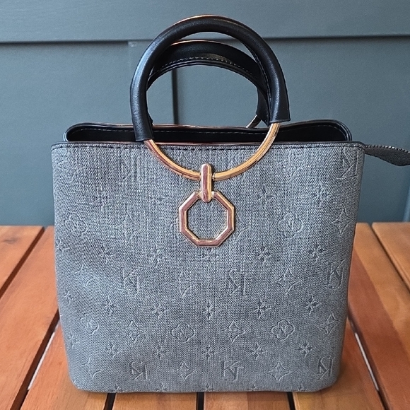 Bags | Elegant Gray Handbag | Poshmark